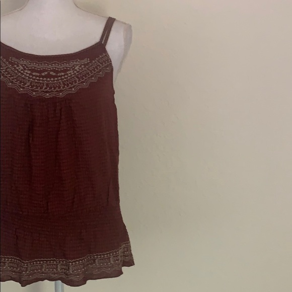 mine | Tops | Maroon Tank Top S Boho Style | Poshmark